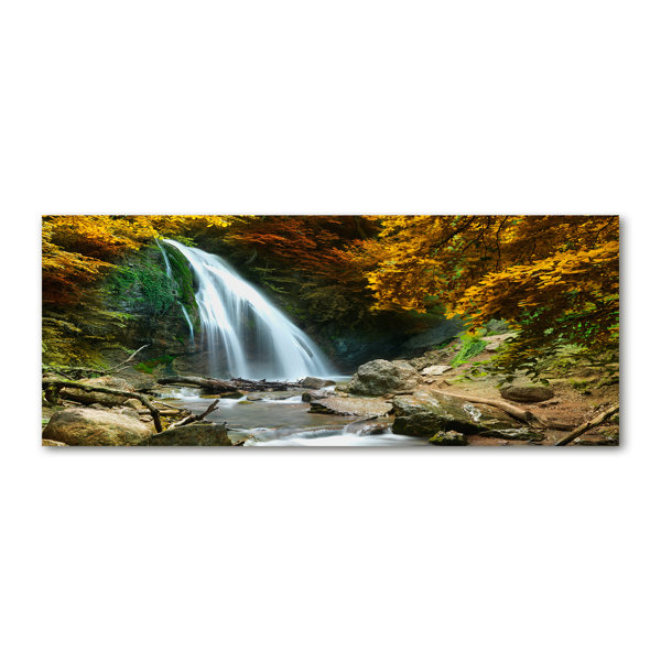 Union Rustic Wasserfall im Wald - Ungerahmte Kunstdrucke auf Leinwand | Wayfair.de